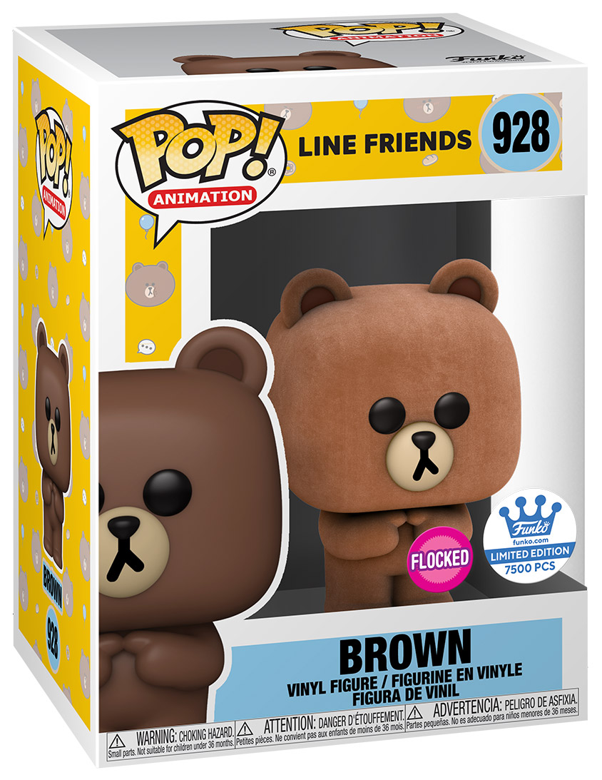 Figurine Pop Line Friends #928 pas cher : Brown - Flocked
