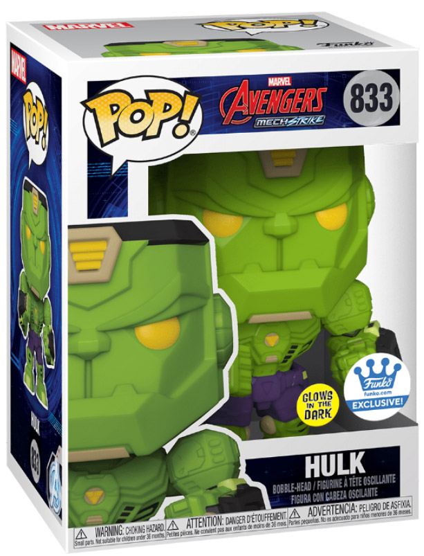 Figurine Pop Marvel : Avengers Mech Strike #833 pas cher : Hulk - Glow ...