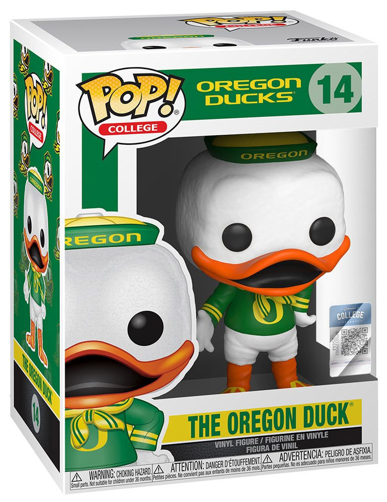 Figurine Pop NFL #14 pas cher : Uni of Oregon - The Oregon Duck