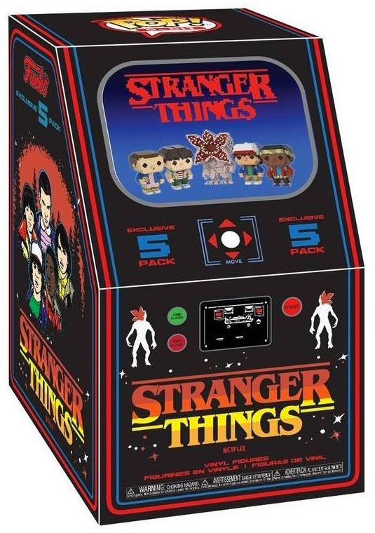 Figurine Pop Stranger Things pas cher : Arcade Box 8-Bit - 5 Pack