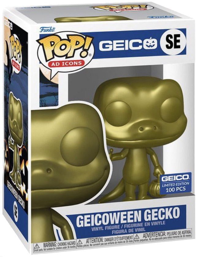 Figurine Pop Icônes de Pub pas cher : Geico Gecko - Or