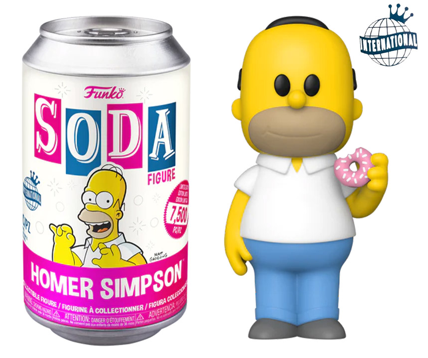 Figurine Soda Les Simpson pas cher : Homer Simpson (Cannette Rose)