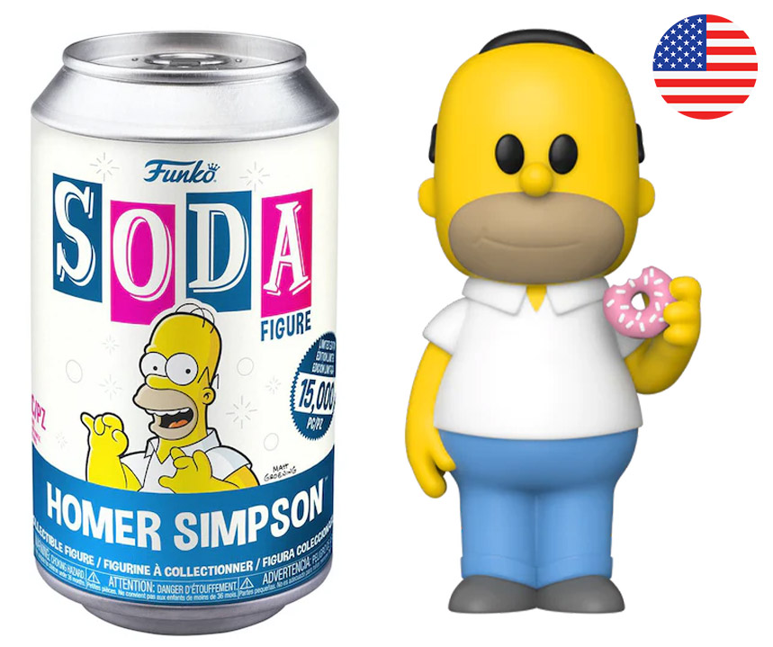 Figurine Soda Les Simpson pas cher : Homer Simpson (Cannette Bleue)