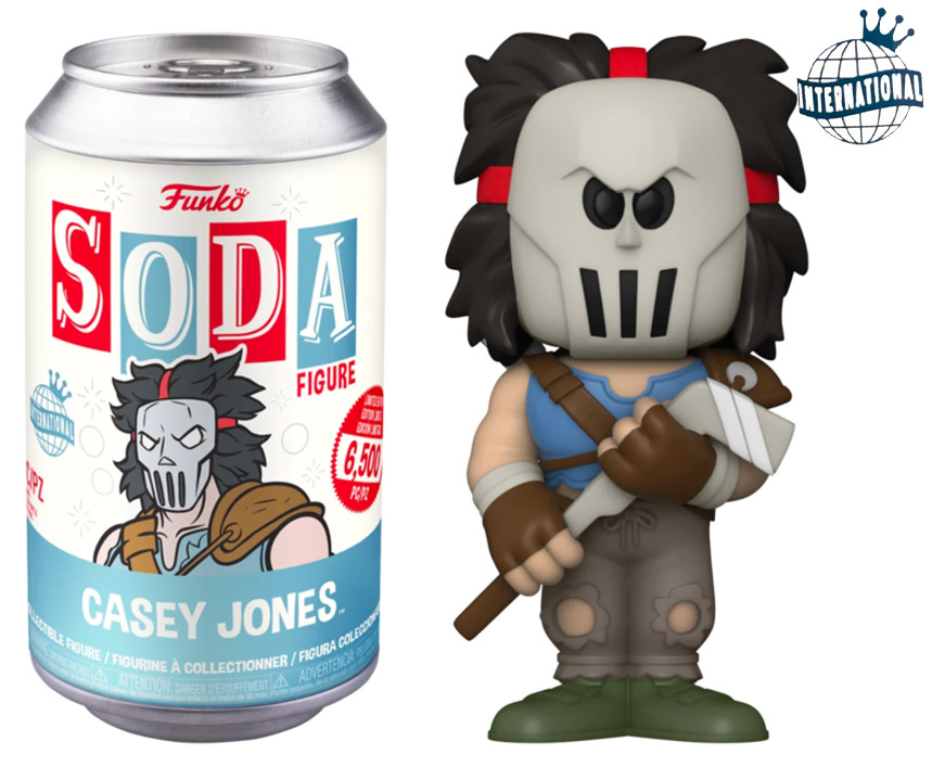 Figurine Soda Tortues Ninja pas cher : Casey Jones (Canette Bleue)