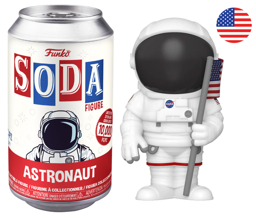 Figurine Soda Nasa pas cher : Astronaute (Canette Rouge)