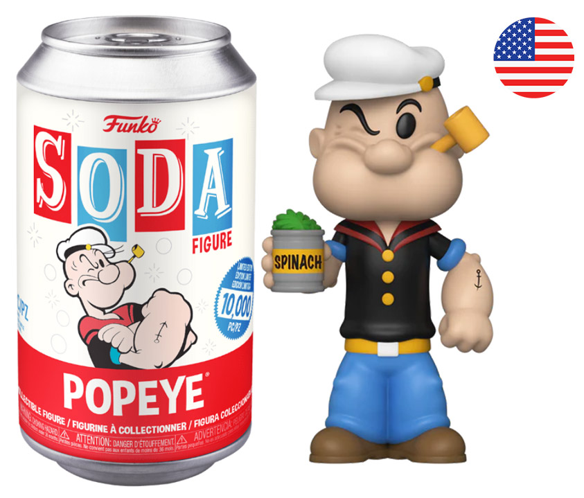 Figurine Soda Popeye pas cher : Popeye (Canette Rouge)