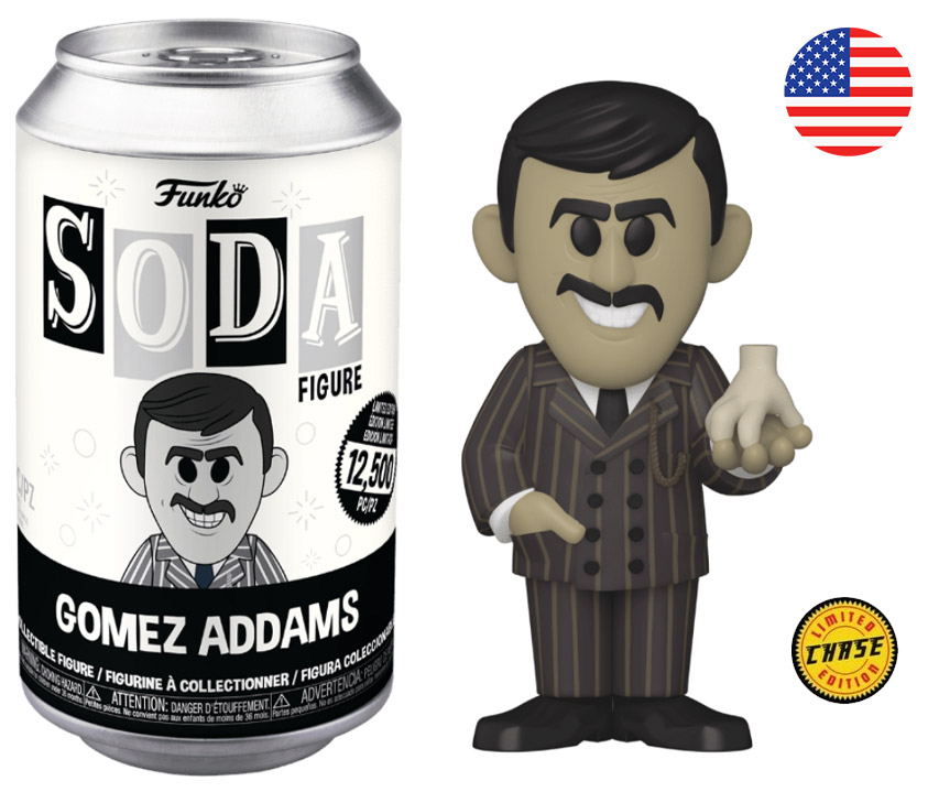 Figurine Soda La Famille Addams pas cher : Gomez Addams (Canette Noire ...