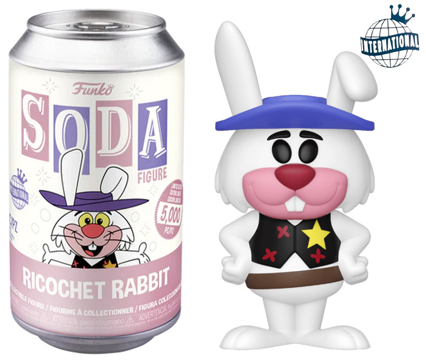 Figurine Soda Hanna-Barbera pas cher : Ricochet Rabbit (Canette Rose)