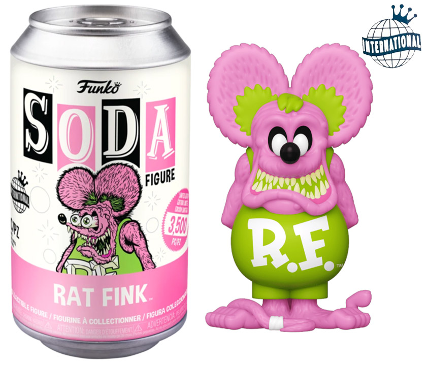 Figurine Soda Rat Fink pas cher : Rat Fink (Canette Rose)