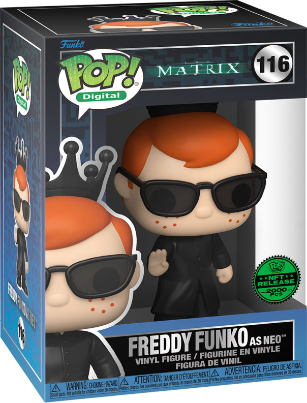 Figurine Pop Matrix #116 pas cher : Freddy Funko en Neo - Digital Pop