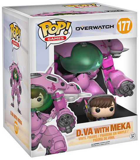 Figurine Pop Overwatch #177 pas cher : D.Va avec Meka - 15 cm