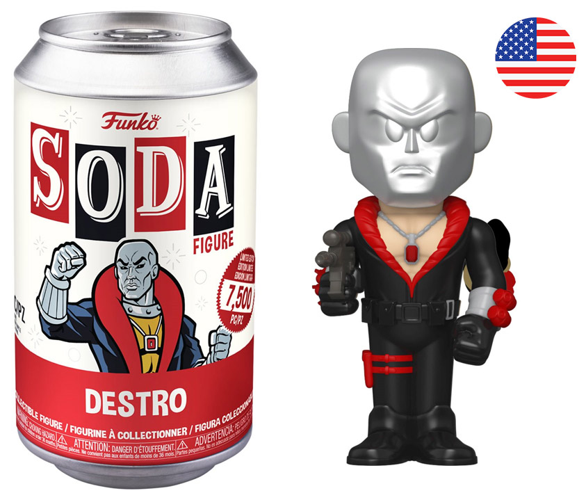 Figurine Soda Hasbro pas cher : G.I. Joe Destro (Canette Rouge)