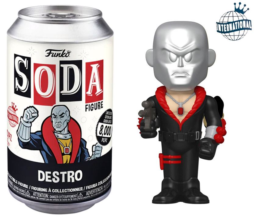 Figurine Soda Hasbro pas cher : G.I. Joe Destro (Canette Noire)