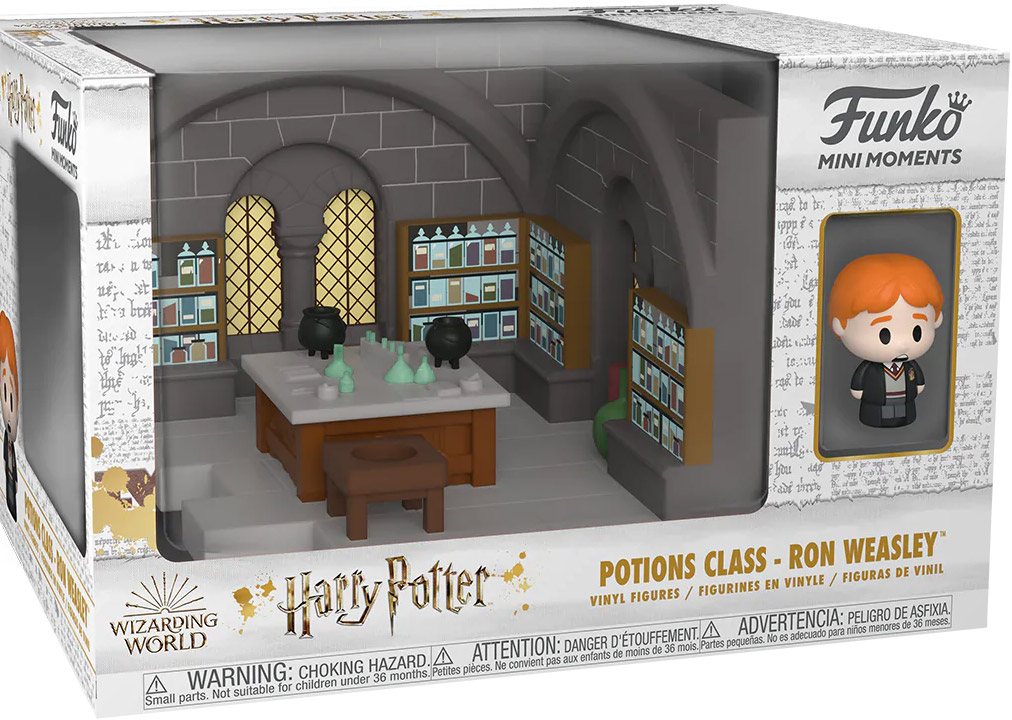 Figurine Mini Moments Harry Potter pas cher : Cours de potions - Ron ...