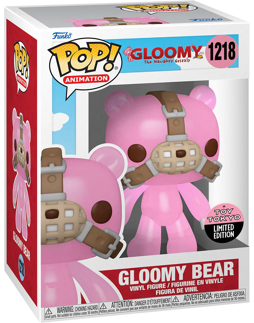Figurine Pop Gloomy le méchant Grizzly #1218 pas cher : Gloomy Bear - Translucide