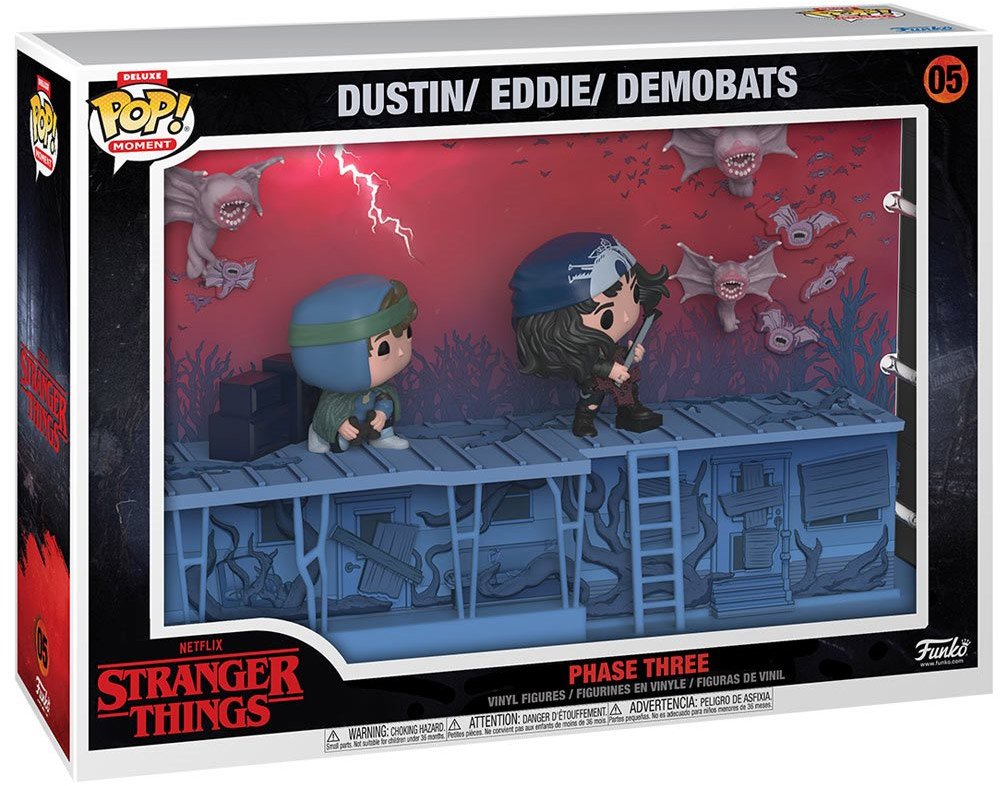 Figurine Pop Stranger Things pas cher : Distin / Eddie / Demobats : Phase Troise - Deluxe Moment