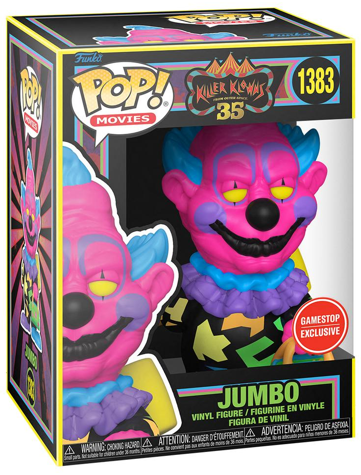 Figurine Pop Les Clowns tueurs venus d'ailleurs #1383 pas cher : Jumbo - Black Light
