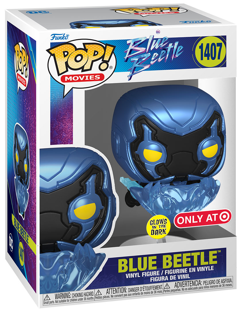 Figurine Pop Blue Beetle [DC] #1407 pas cher : Blue Beetle - Glow in ...