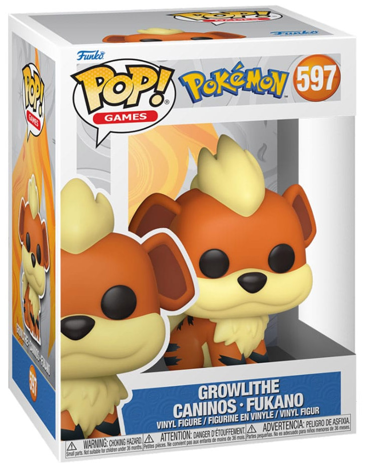 Figurine Pop Pokémon #597 pas cher : Caninos - Growlithe - Fukano (EMEA)