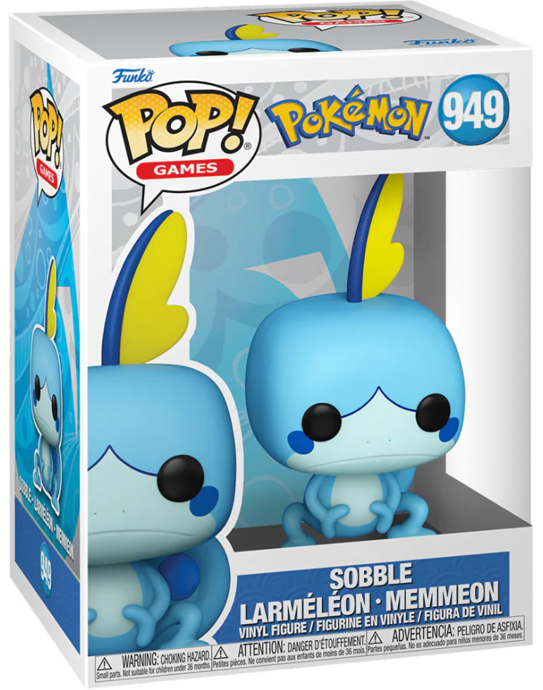 Figurine Pop Pokémon #949 pas cher : Sobble - Larméléon - Memmeon (EMEA)