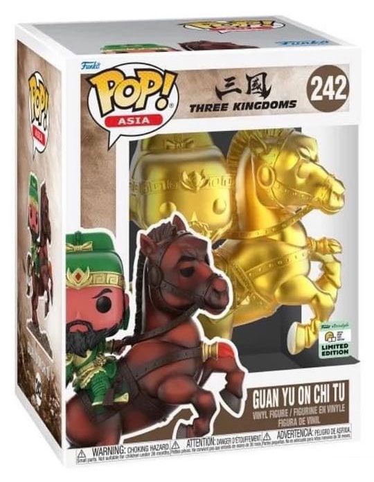 Figurine Pop Trois Royaumes de Chine #242 pas cher : Guan Yu sur Chi Tu ...