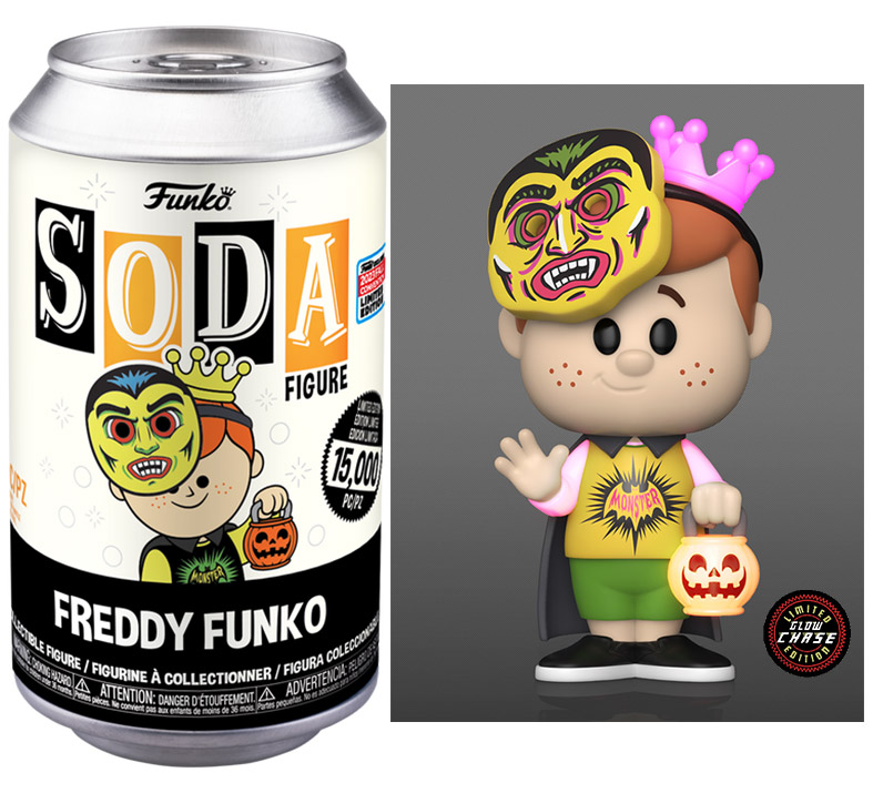 Figurine Soda Freddy Funko pas cher : Freddy Funko (Canette Noire) [Chase]