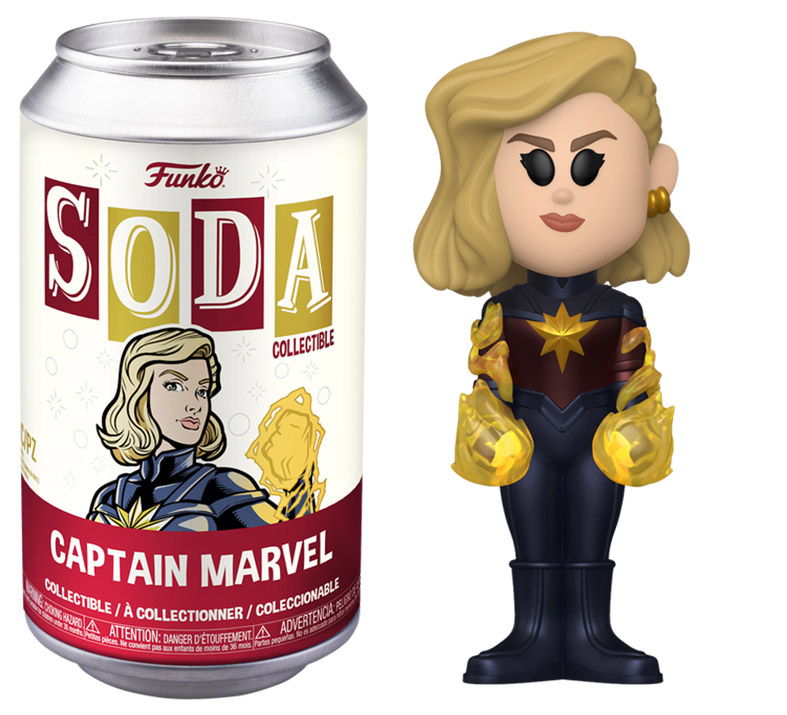 Figurine Soda The Marvels pas cher : Captain Marvel (Canette Rouge)