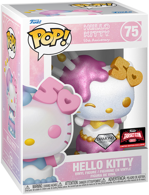 Figurine Pop Sanrio #75 pas cher : Hello Kitty (50ème Anniversaire) - Diamant