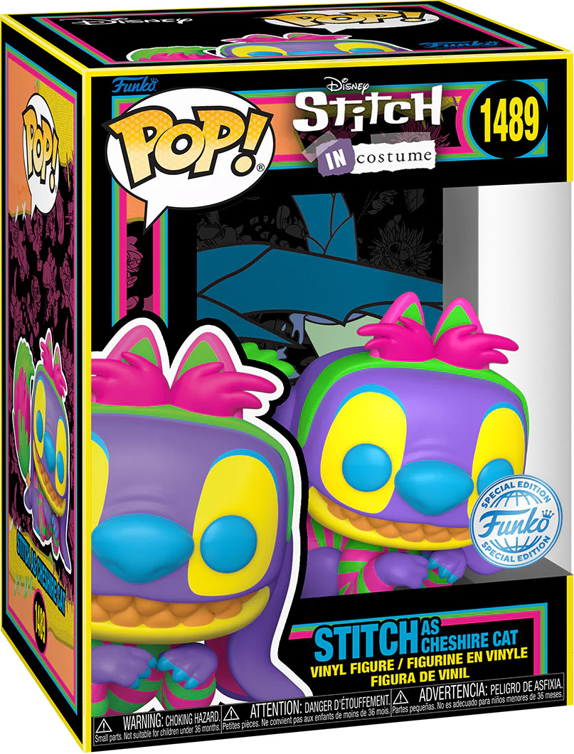 Figurine Pop Lilo et Stitch [Disney] #1489 pas cher : Stitch en Chat du Cheshire - Black Light