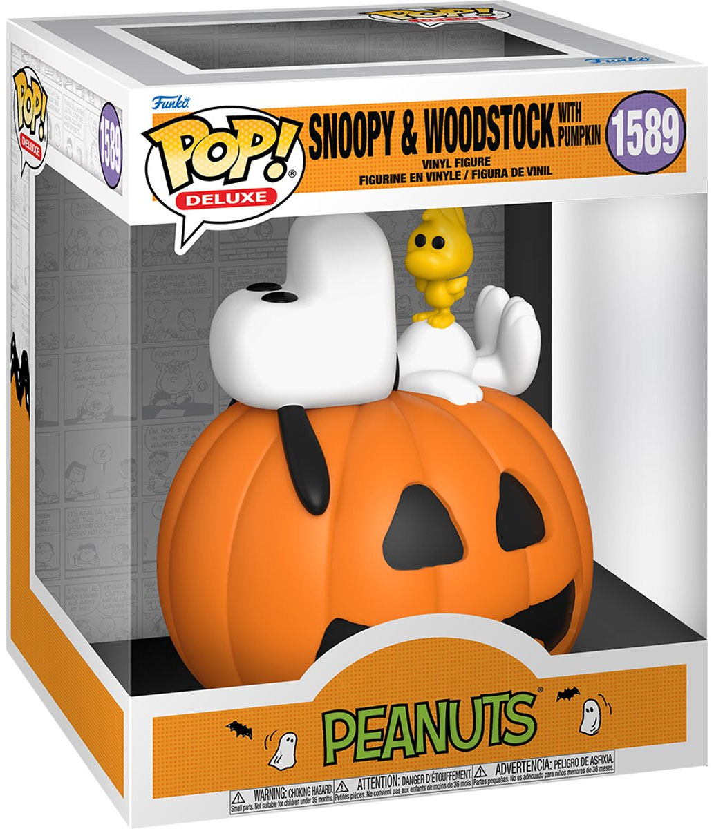 Figurine Pop Snoopy #1589 pas cher : Snoopy & Woodstock avec Citrouille