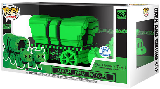 Figurine Pop Icônes de Pub #982 pas cher : Bœufs et chariot (Vert) - 8-Bit