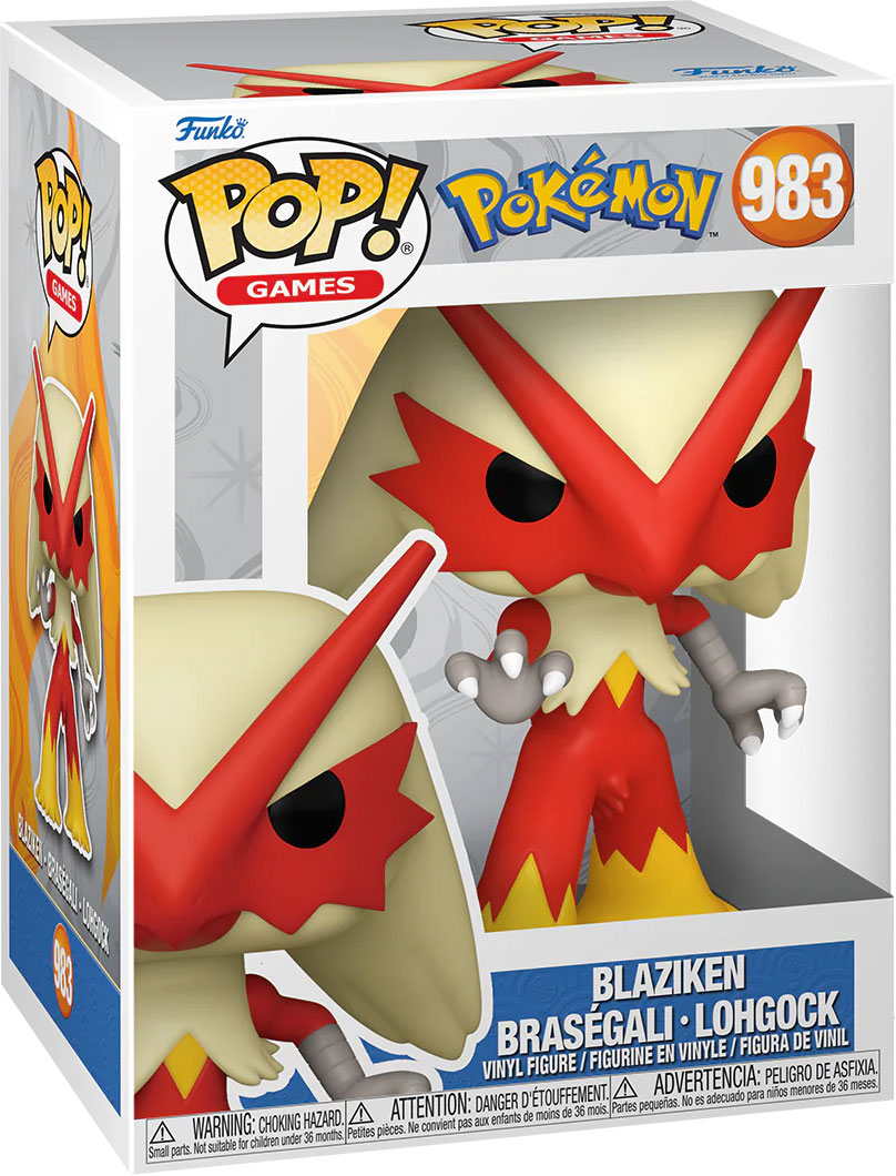 Figurine Pop Pokémon #983 pas cher : Blaziken - Braségali - Lohgock (EMEA)