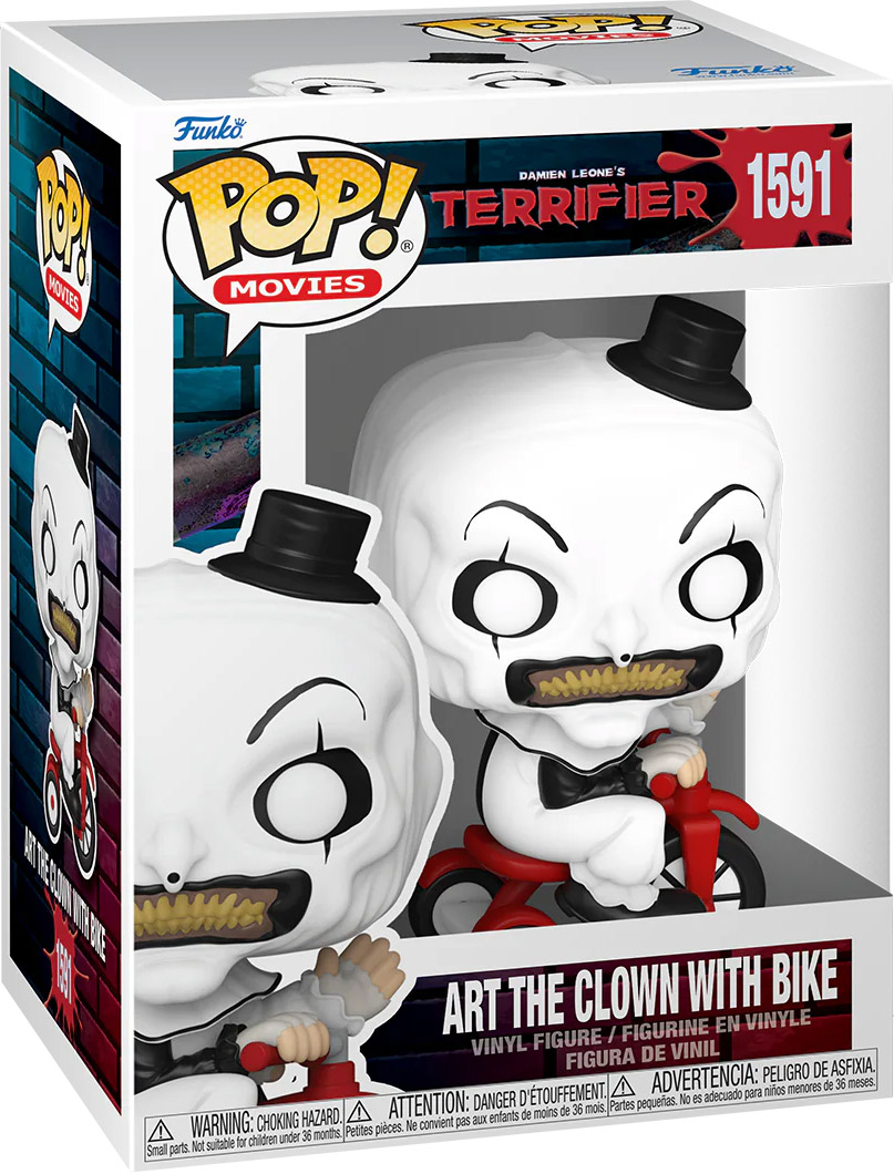 Figurine Pop Terrifier #1591 pas cher : Art le Clown avec vélo