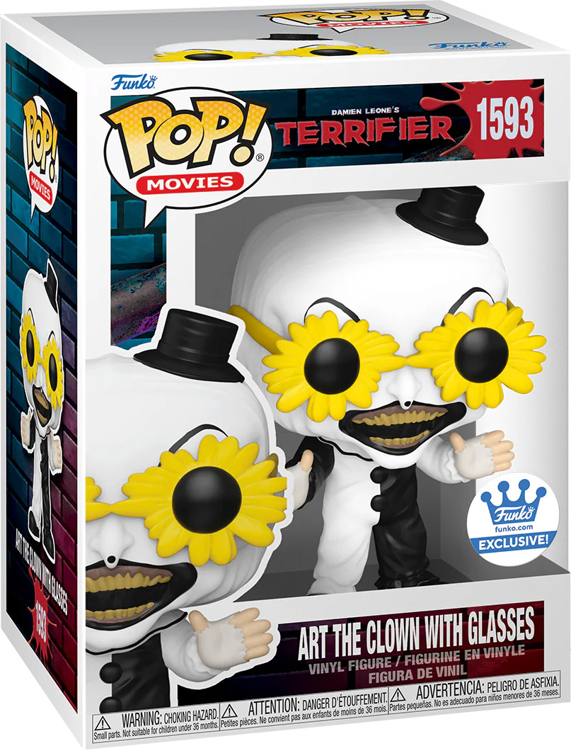Figurine Pop Terrifier #1593 pas cher : Art le Clown avec lunettes