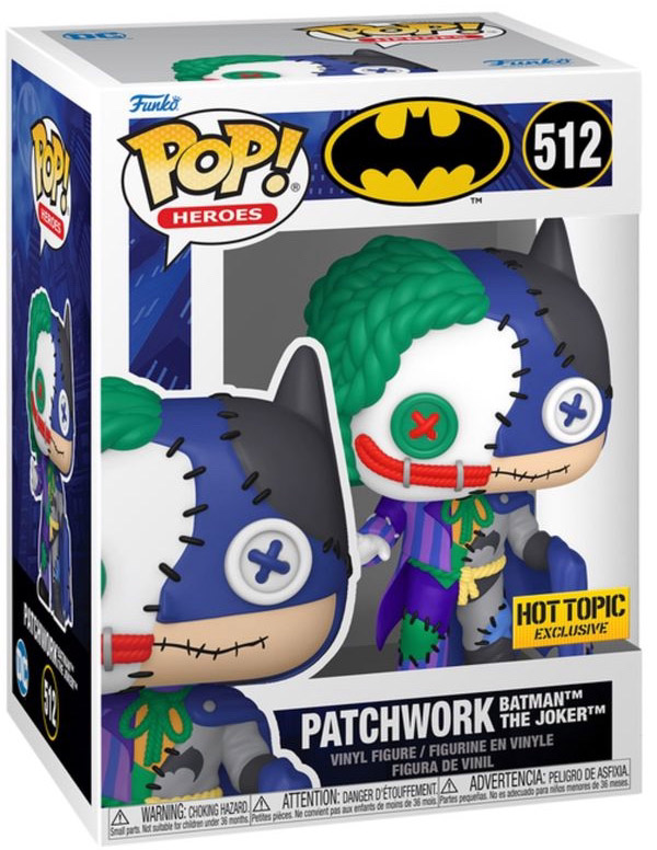 Figurine Pop Batman [DC] #512 pas cher : Le Joker / Batman (Patchwork)