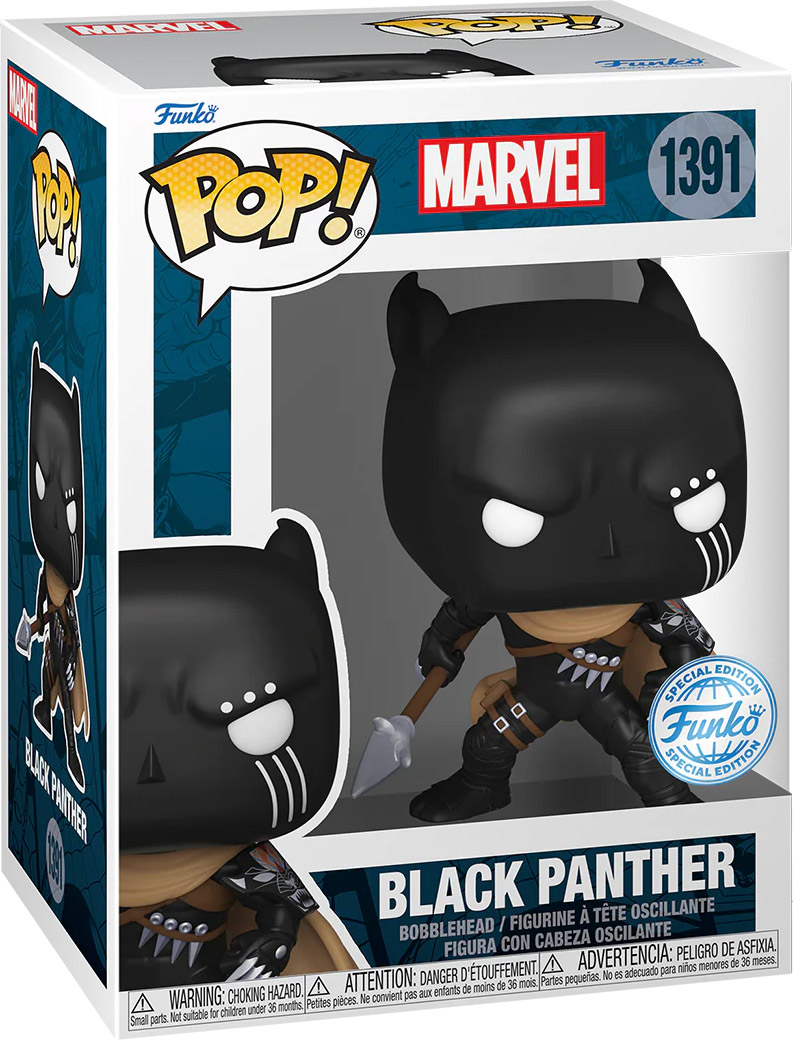 Figurine Pop Marvel Comics #1391 pas cher : Black Panther (avec lance)