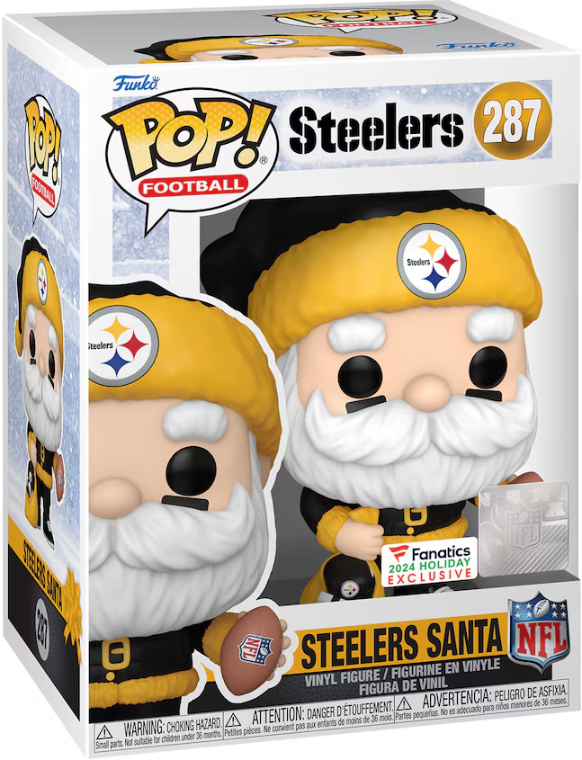 Figurine Pop NFL #287 pas cher : Père Noël Pittsburgh Steelers