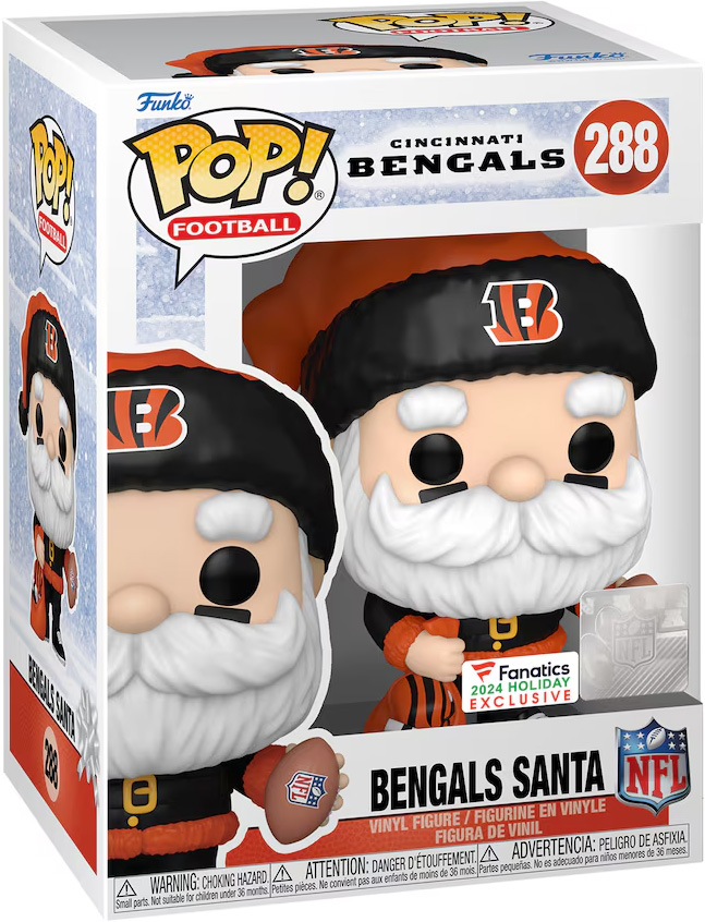Figurine Pop NFL #288 pas cher : Père Noël Cincinnati Bengals