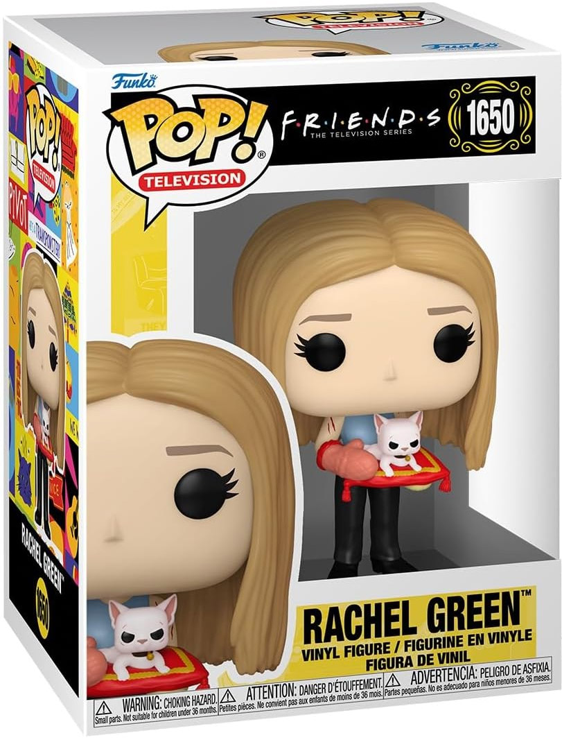 Figurine Pop Friends #1650 pas cher : Rachel Green (avec Madame Moustache)