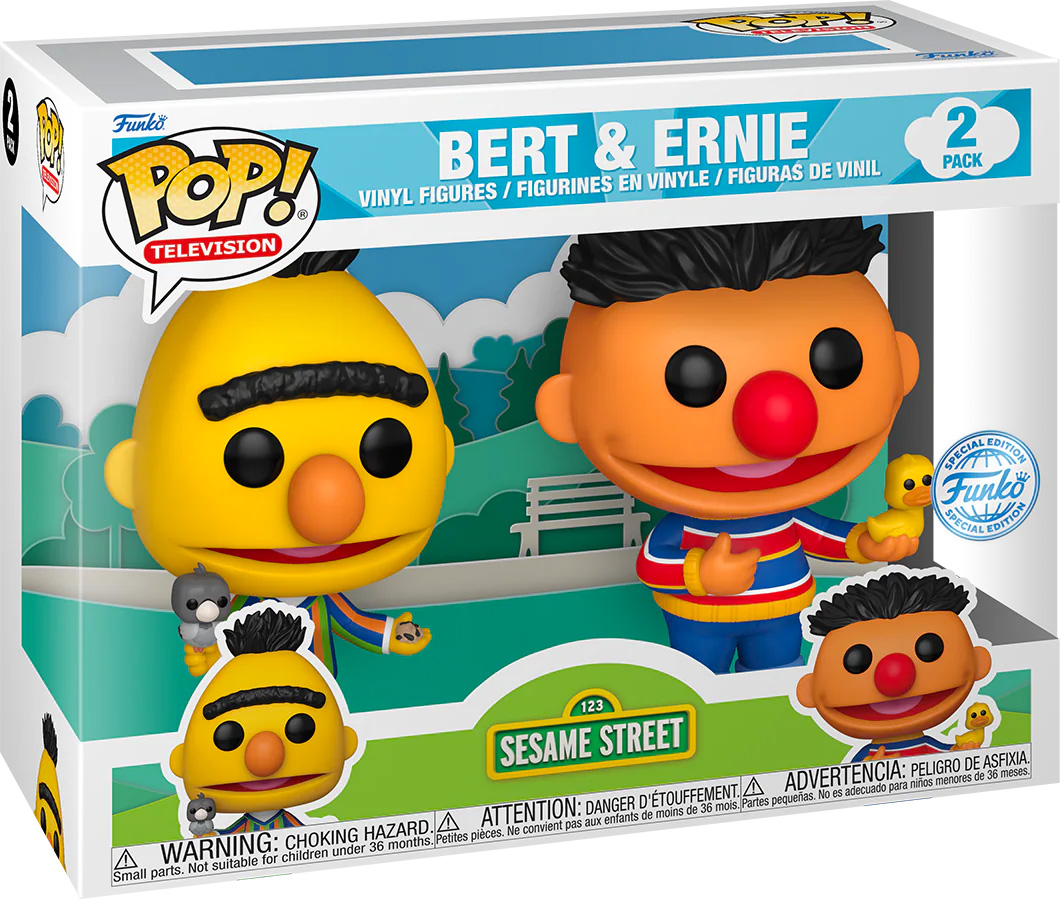 Jouets Ernie Et Bert De Sesame Street Bert Et Ernie Avec Caneton
