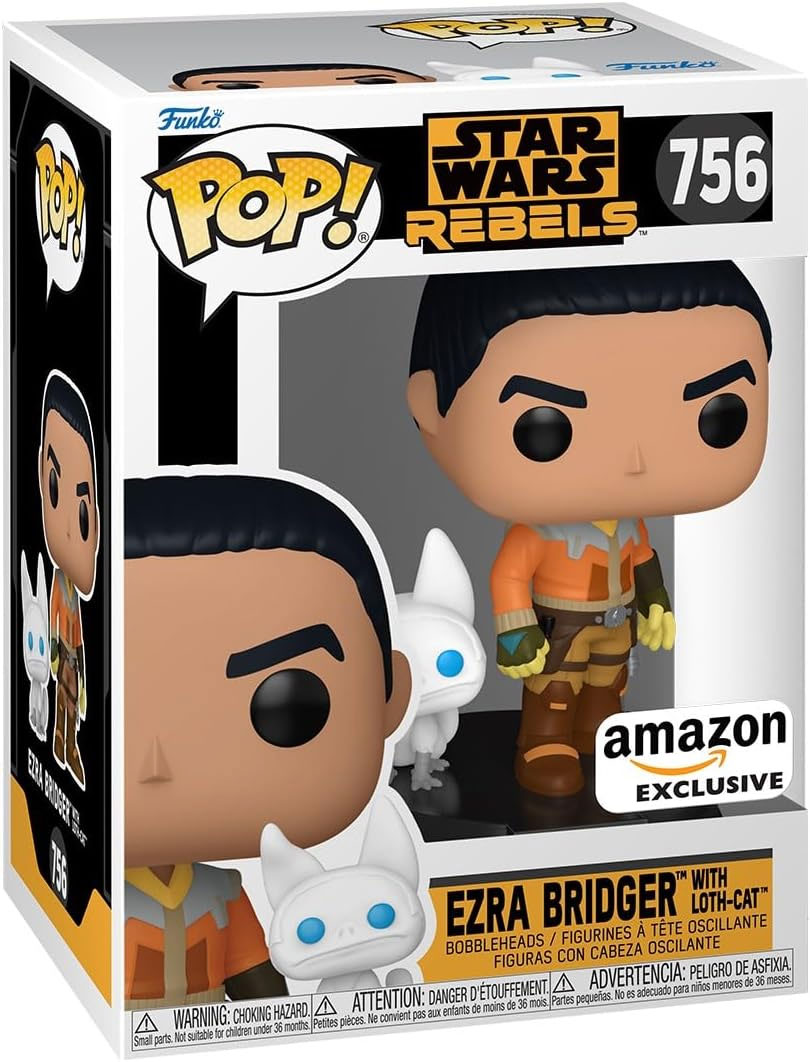 Figurine Pop Star Wars Rebels #756 pas cher : Ezra Bridger & Loth Cat