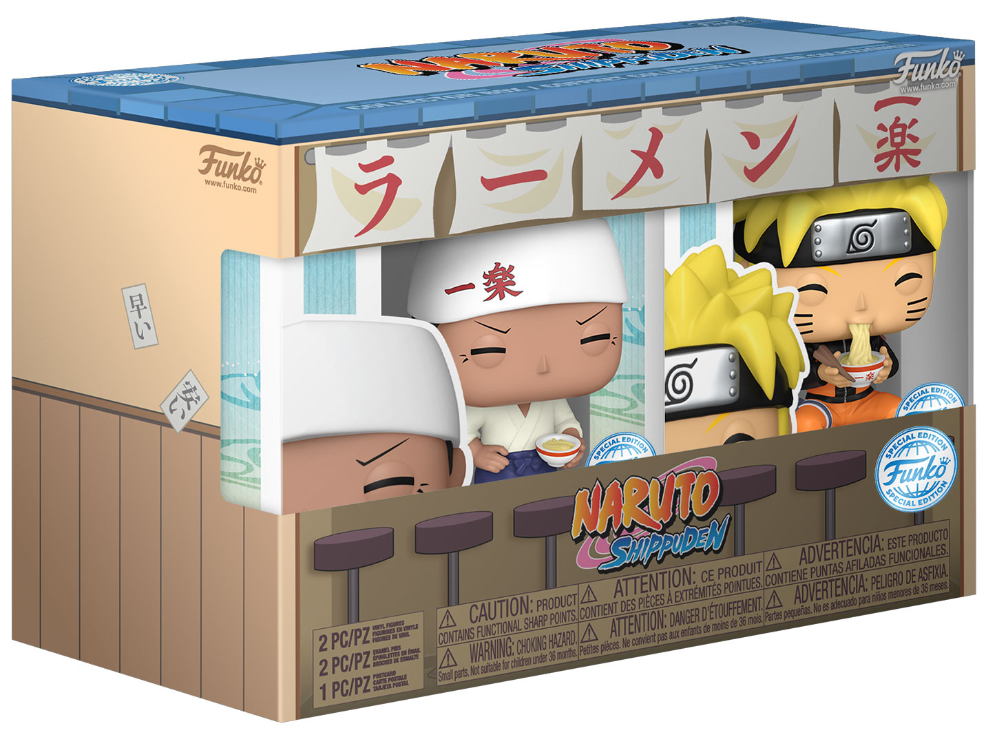 Figurine Pop Naruto pas cher : Coffret 2 Pop (1743 Teuchi & 1742 Naruto)