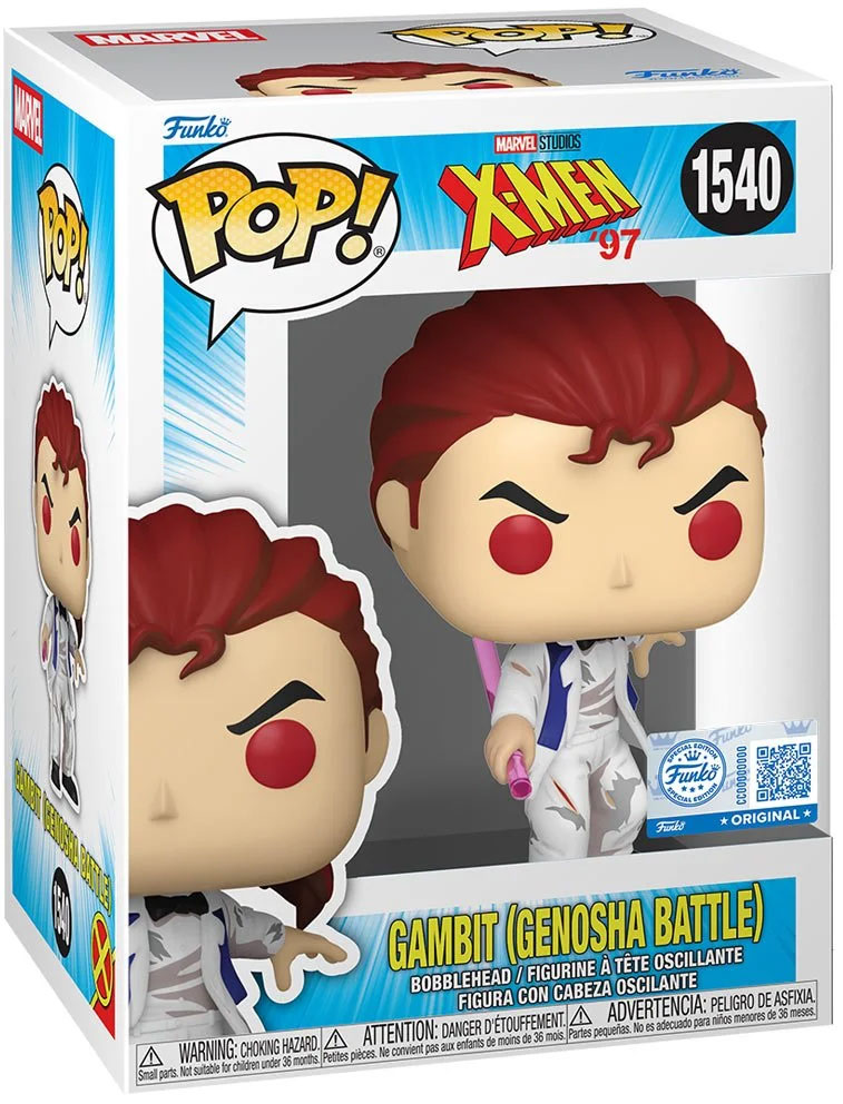 Figurine Pop X-Men [Marvel] #1540 pas cher : Gambit (Bataille Genosha)