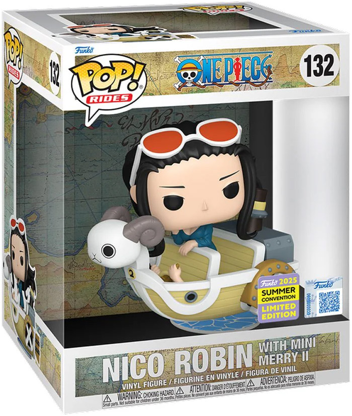 Figurine Pop One Piece #132 pas cher : Nico Robin avec Mini Merry II