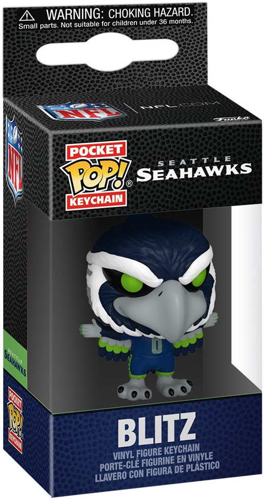 Figurine Pop NFL pas cher : Blitz - Seattle Seahawks - Porte-clés