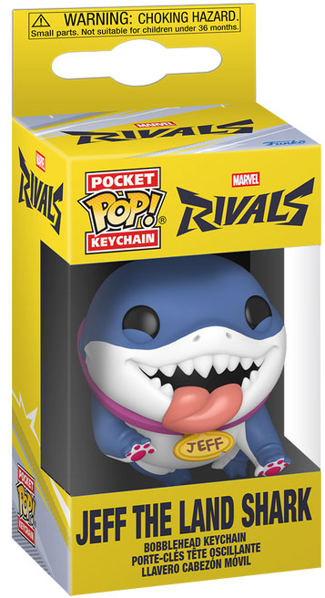 Figurine Pop Marvel Rivals pas cher : Jeff le Requin Terrestre - Porte-clés