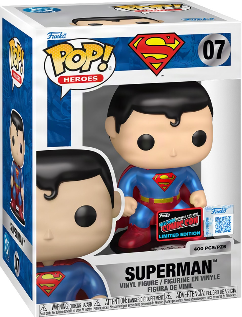 Figurine Pop Superman #7 pas cher : Superman - Métallique