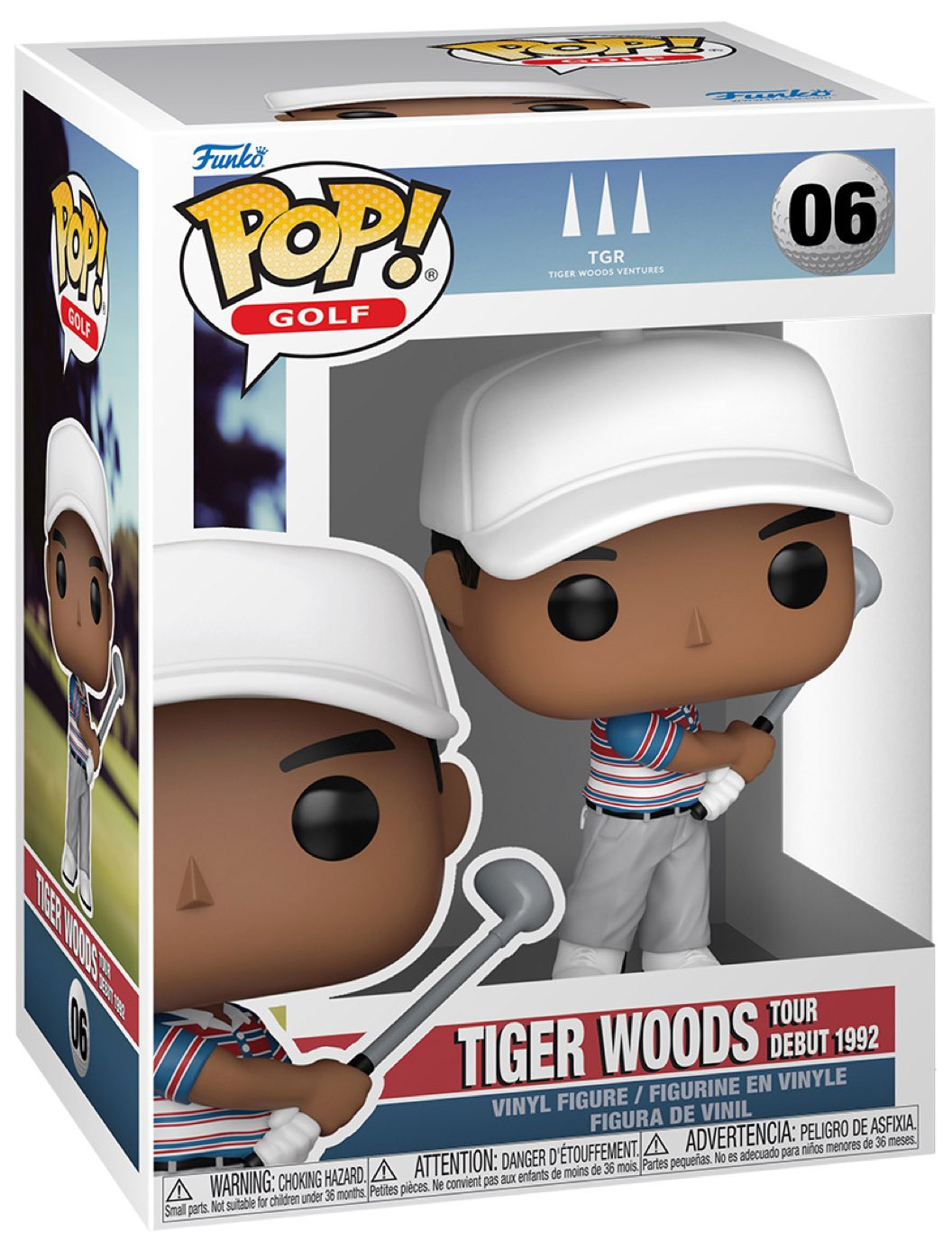 Figurine Pop Golf #6 pas cher : Tiger Woods (Tour Debut 1992)