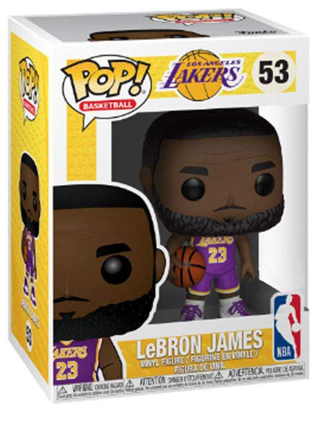 Figurine Pop NBA #53 pas cher : LeBron James Lakers - Maillot Violet