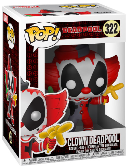 Figurine Pop Deadpool [Marvel] #322 pas cher : Clown Deadpool